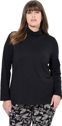 Ulla Popken Damen with Turtleneck T-Shirt, Schwarz, 58-60