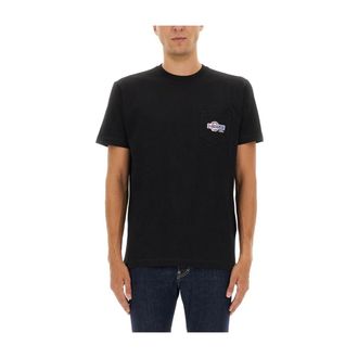 Dsquared2 T-Shirt mit Tasche und Logo - - Tops - Herren - Schwarzk - S