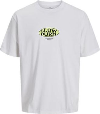 Jack & Jones Jorcompact Tee SS Crew Neck TG, Blanc &eacute;clatant., M