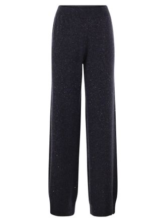 Fabiana Filippi Pantalon Tricot&eacute; En Laine Vierge, Soie, Cachemire Et Paillettes