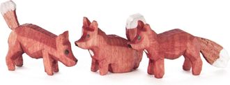 Rudolphs Schatzkiste Holzspielzeug Reifentier Fuchsgruppe bunt H&ouml;he 1,5cm NEU Reifenspielzeug Reifenvieh Holztiere Spielzeug Fahrtier Holzspielzeug Holztier Tier Holz Holz