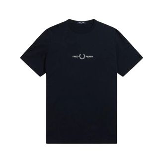 Fred Perry Homme, Tops, Bleu, Taille: XL M4580 608 T-shirt graphique