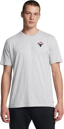 Under Armour Project Rock Red One Sleighin Gains Herren-T-Shirt, kurz&auml;rmelig, (011) Mod Gray Medium Heather / Black, Mittel