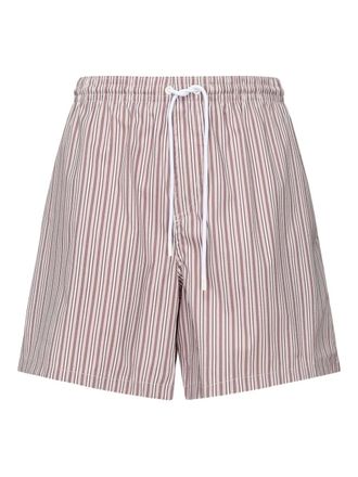 Loro Piana short rayé à lien de resserrage - Rose