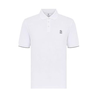 Brunello Cucinelli Polo Logo - Homme - Tops - Blanc - Taille: XL