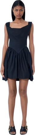 Vivienne Westwood Femme, Robes, Noir, Taille: 38 FR Sculpted Neckline Gathered Mini Dress