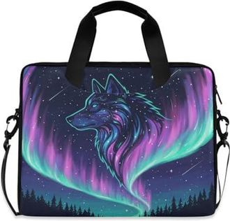 Alaza Sac pour ordinateur portable de 40,6 &agrave; 15,6 pouces, sacoche pour ordinateur portable pour femme, homme, &eacute;tudiant, travail, voyage, bandouli&egrave;re, Wolf I