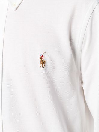 Polo Ralph Lauren chemise boutonn&eacute;e &agrave; logo brod&eacute; - Blanc