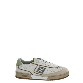 Fendi Gepr&auml;gte Logo Leder Denim Sneakers - - Shoes - Damen - Mehrfarbig - 40 EU