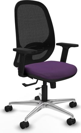 Piqueras y Crespo Hoher Arbeitsstuhl mit 2D-Armen, h&ouml;henverstellbare Lendenwirbelst&uuml;tze, ausgestattet mit Syncro/Traslack und Schneideschaum, mit Rollen von 65 mm, Nylo