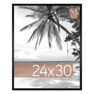 MCS Gallery Foundation Posterrahmen, 61 x 76 cm, Schwarz, gro&szlig;er Bilderrahmen zum vertikalen und horizontalen Aufh&auml;ngen an der Wand f&uuml;r Fotos, Poster und 