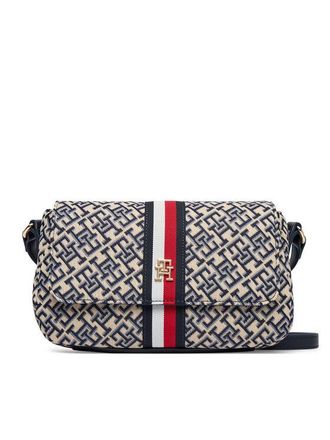 Tommy Hilfiger Handtasche Th Jacquard Ess Crossover AW0AW19066 Blau