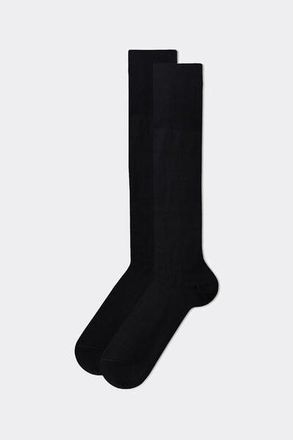 Calzedonia Lange Herrensocken Mit Fil Decosse Schwarz