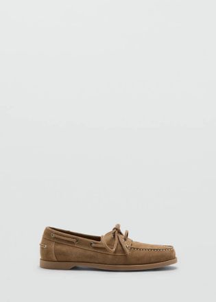 Mango Chaussures bateau cuir marron moyen - Homme - 39 - MANGO MAN