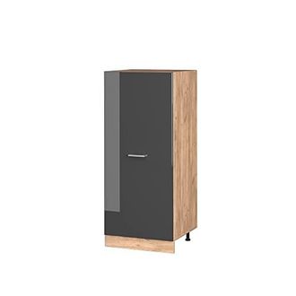 Vicco Armoire Haute R-Line, Anthracite Haute Brillance/Chêne de Force doré, 60 cm