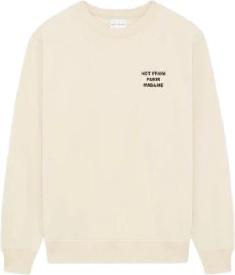 Dr&ocirc;le de Monsieur Femme, Pulls, Beige, Taille: 40 FR Le SweaT-shirt Slogan