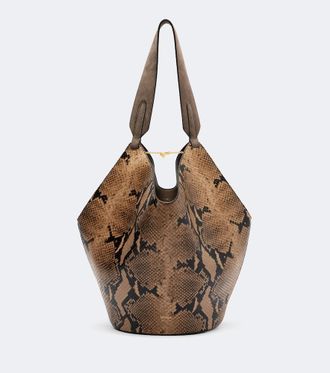 Khaite Sac Lotus Small en cuir &agrave; effet serpent
