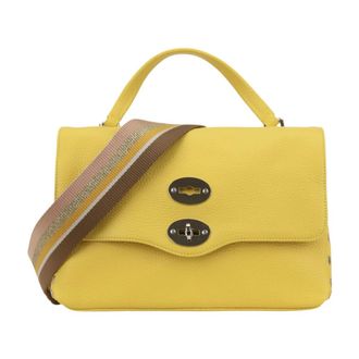 Zanellato Leder Damen Schultertasche Girello - - Bags - Damen - Gelb - ONE SIZE