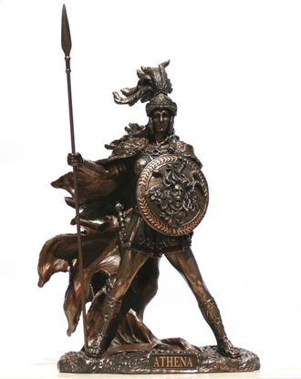 Generic Griechische Göttin Athena Minerva Warrior Figur Statue Bronze Finish Skulptur 25,9 cm