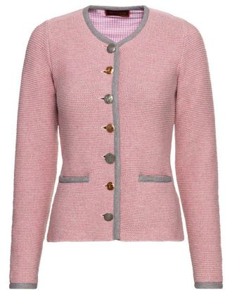 Reitmayer Strickjacke Linksstrickjacke mit Hirschstick