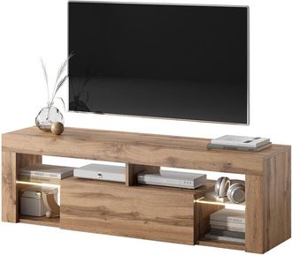 Selsey Selsey BIANKO - Meuble TV avec led - 140 cm - chêne