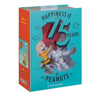 Hallmark Peanuts Storied Moments Ornement, Charlie Brown & Snoopy, d&eacute;coration darbre, Objet de Collection, Rouge, Jaune, Noir, Blanc