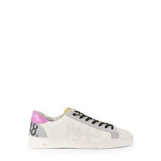 P448 Baskets &agrave; d&eacute;tails color&eacute;s en cuir
