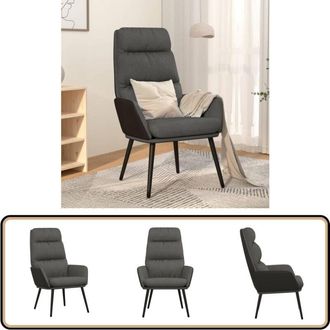 vidaXL Relaxsessel Dunkelgrau Stoff - Sessel - Relaxsessel - Lounge Chair - Bequemer Sessel - Grau Sofa