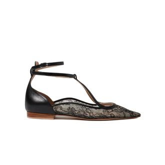 Scarosso Femme, Chaussures, Noir, Taille: 39 EU Ballerines Gae Pizzo en dentelle