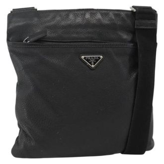 Prada Pre-owned Vintage Leder Umh&auml;ngetasche - - Pre-owned - Damen - Schwarzk - ONE SIZE