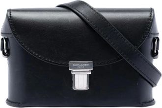 Saint Laurent Sac bandouli&egrave;re en cuir Pre-owned - Femme - Pre-owned - Noir - Taille: ONE Size