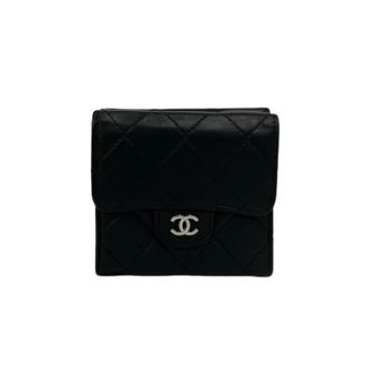 Chanel Portefeuille vintage doccasion (tri-fold) - Femme - Pre-owned - Noir - Taille: ONE Size