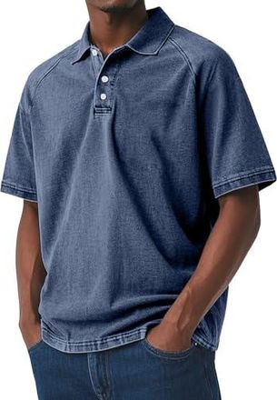 Generic Haut basique &agrave; manches courtes uni pour homme - Mode pour homme - Couleur unie - R&eacute;tro - Manches courtes - Pour int&eacute;rieur et ext&eacute;rieur, noir fonc&eacute;, 3X