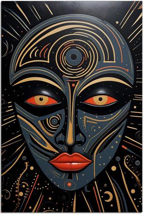 Wallario selbstklebendes Poster - Kosmisches Antlitz, Aufkleber in Premiumqualität, Klebefolie Größe: 100 x 150 cm XXL-Poster