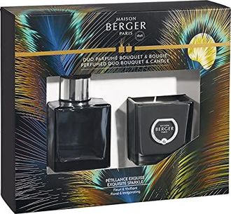 Maison Berger Lampe Berger Etincelle Pétillance exquise Raumduft-Set, Glas, Blau/Grau, 80 ml/80 gr