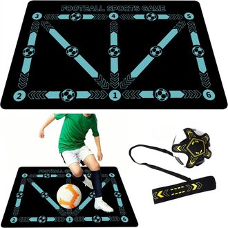 Generic Fußball Dribbling Trainingsmatte, Fußball Schritt Trainingsmatte Sportballkontrolle Schritt Anti Rutsch Matte Innenschalldämmung Kieselalgen Schlamm F