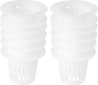 Hemoton 50pcs Hydroponik Topf Hydrokultur Töpfe Gemüse Pflanzen Orchideen Anzüchten Bodenlose Pflanzbehälter bis 42mm Runde Mesh Topf Aquaponik Hydroponik Pfl
