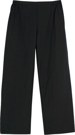 SHIRIN GUILD Black Cotton Wide Leg Trousers Size M