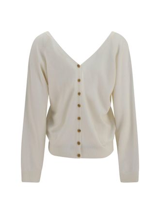 Lisa Yang Womens Jiani Cashmere Cardigan Cream Kashmir-Capra Hircus Kashmir/capra Sweater
