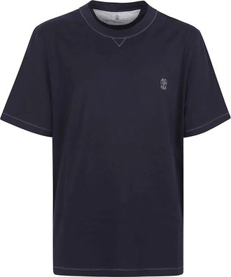 Brunello Cucinelli Homme, Tops, Bleu, Taille: 2XL Brunello Cucinelli T-shirts et polos