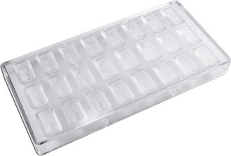 Fat Daddio's Schokoladenform aus Polycarbonat, für Bonbons und Schokolade, 27,9 x 13,3 cm, durchscheinend