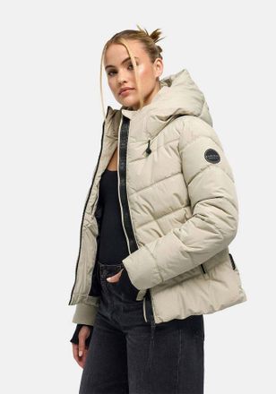 Marikoo Winterjacke Yukanii Kurze Winterjacke mit langen B&uuml;ndchen und Daumenloch
