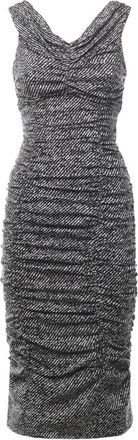 Dolce & Gabbana Femme, Robes, Gris, Taille: 36 FR Robe Multicolore Drapée avec Fermeture Éclair