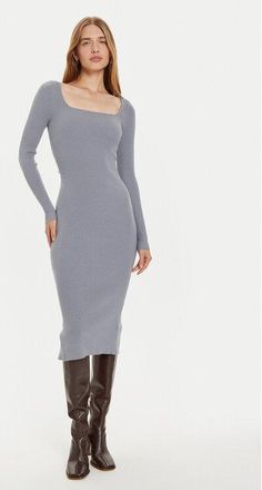 Guess Kleid für den Alltag W4BK99 Z3I22 Blau Regular Fit