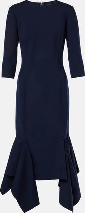 Oscar De La Renta Midikleid aus einem Wollgemisch