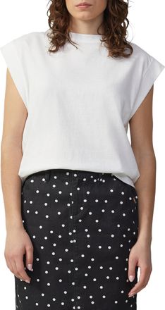 QS by s.Oliver Baumwollshirt mit überschnittenen Schultern