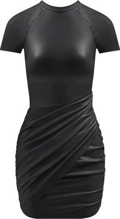 Manière De Voir gathered mini dress - Schwarz