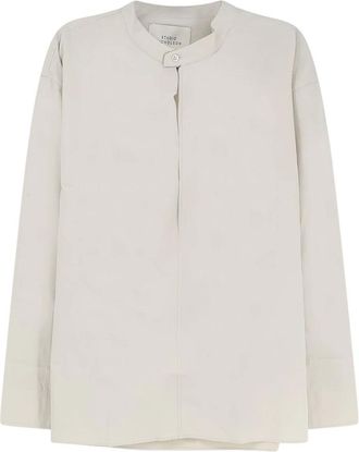 STUDIO NICHOLSON Homme, Chemises, Beige, Taille: M Korean Collar Oversized Shirt