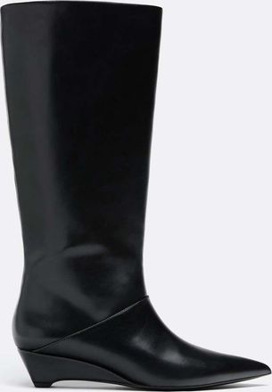 Stradivarius Bottes montantes compens&eacute;es noires