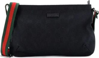 Gucci Web Strap Messenger Bag GG Canvas Small crossbody bag - Schwarz